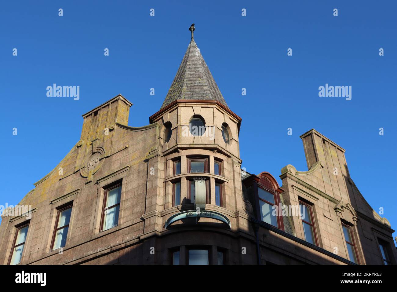 Rooftops , spires and monuments in Peterhead Stock Photo - Alamy