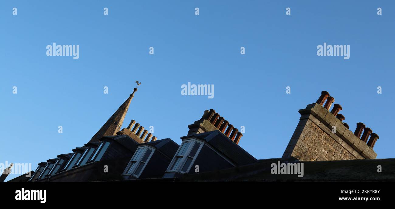 Rooftops , spires and monuments in Peterhead Stock Photo - Alamy