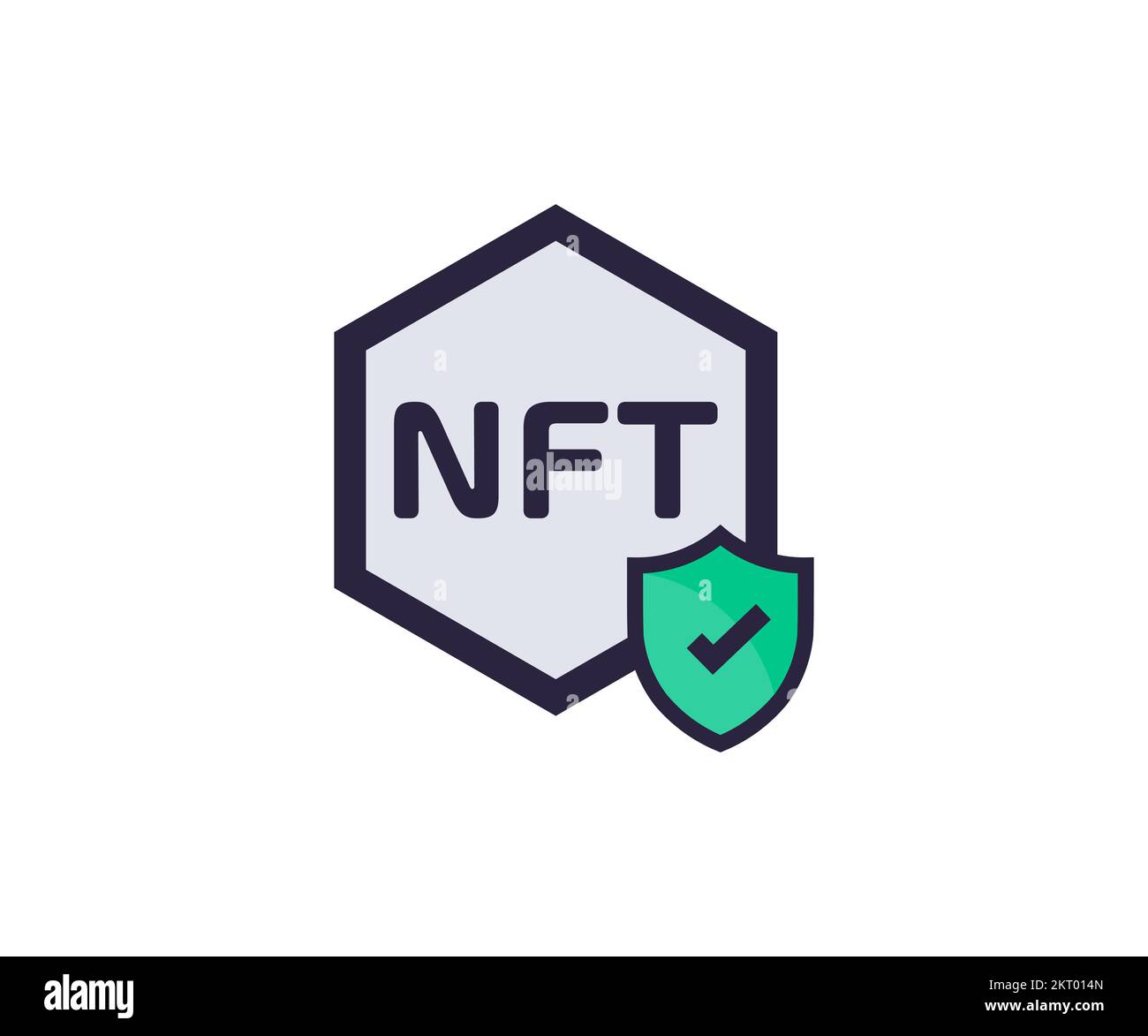 NFT non fungible token protection logo design. Shield protection icon ...