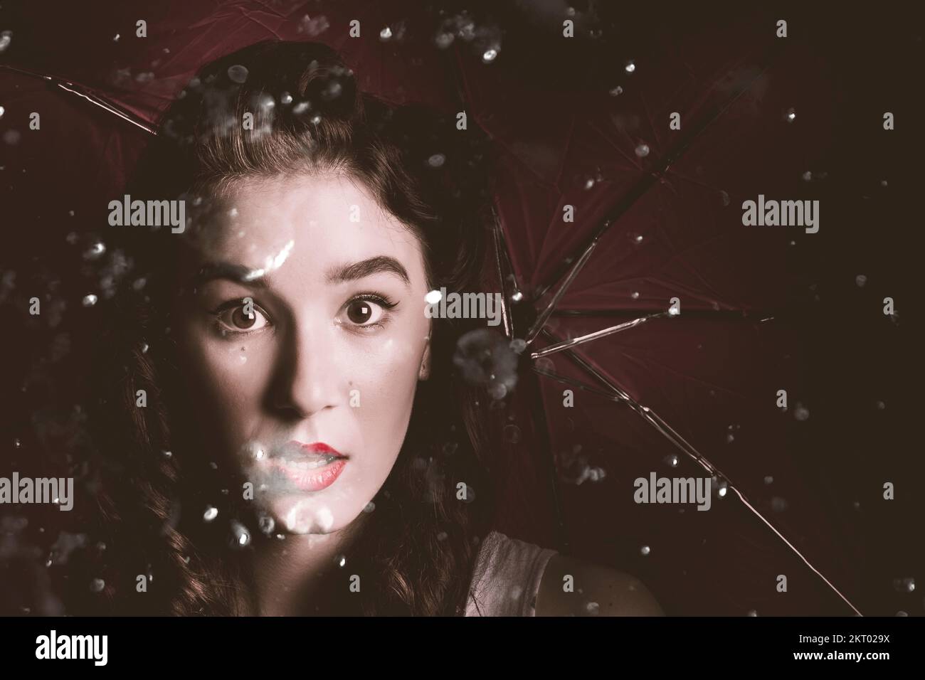 Wet hair female face droplets hi-res stock photography and images - Alamy