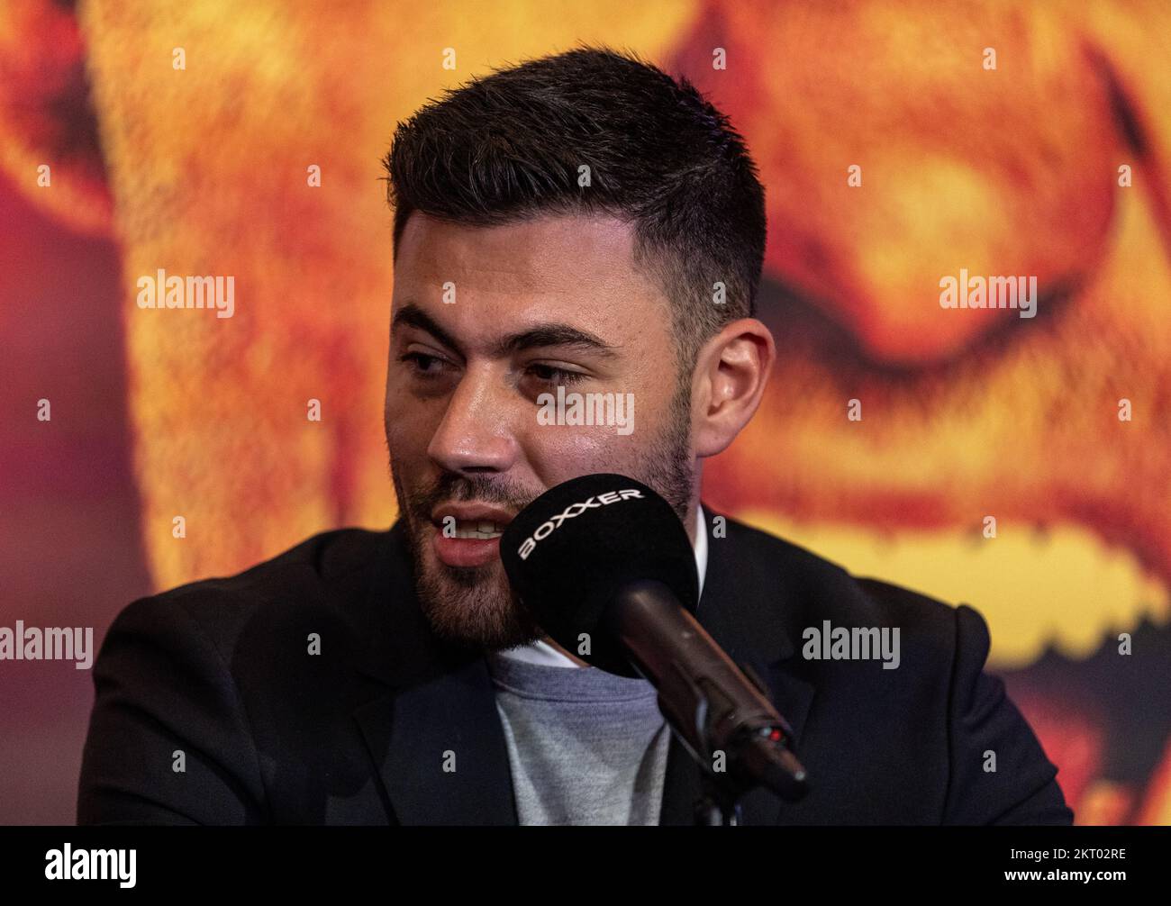 Boxing promoter Ben Shalom during the press conference at The Landmark ...