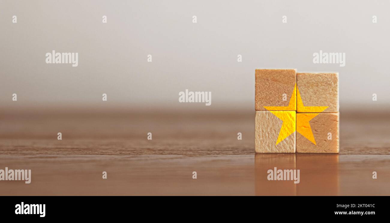 Woods block square step with Star rating. Customer service evaluation ...