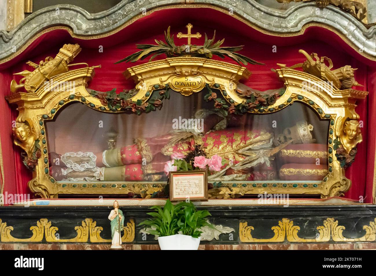 st. donato body, madonna del sasso, italy Stock Photo - Alamy