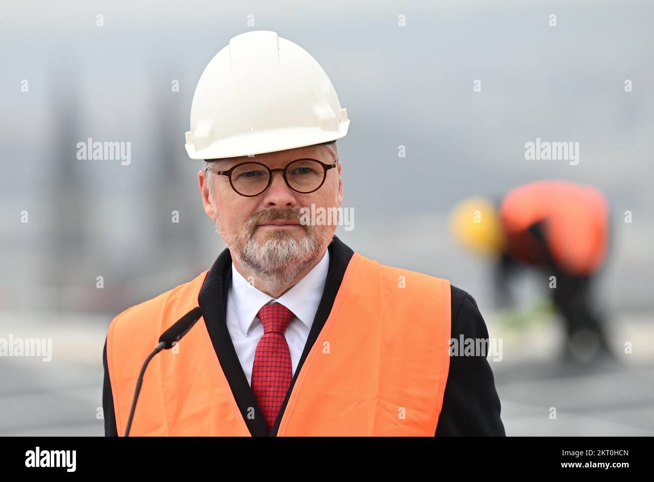 Photovoltaic plant on the roof of prague congress centre hi-res stock ...