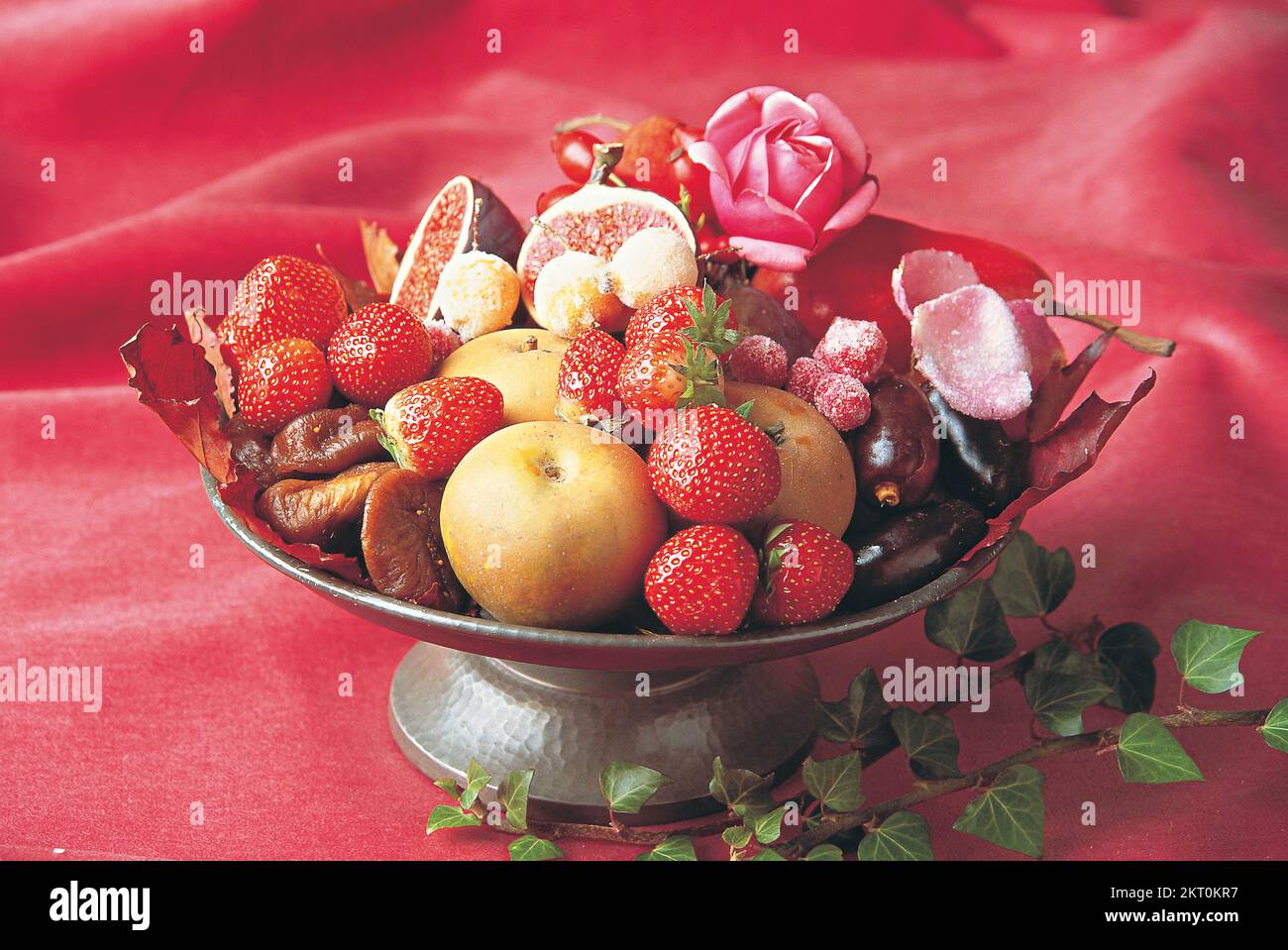 A bowl of dried and sugared fruits Stock Photo - Alamy