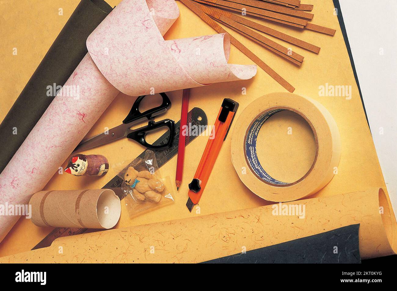 A selection of materials for the Festive Cracker Stock Photo - Alamy