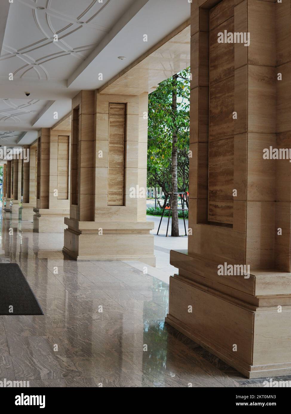 columns holding a mall in vietnam Ho Chi Minh City Stock Photo - Alamy