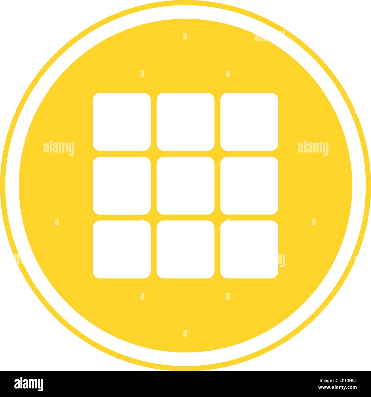 Yellow options icon, expand options icon, options button Stock Vector ...