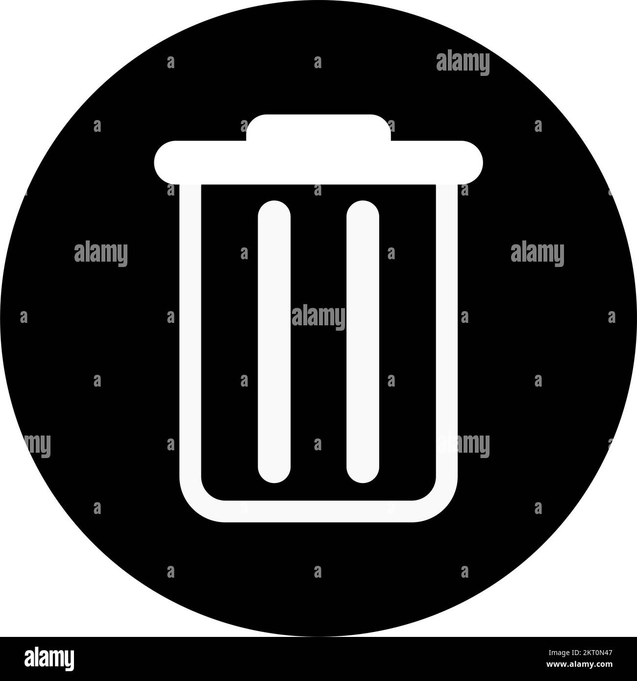 Trash can icon in black and white, delete button Stock Vector Image & Art - Alamy