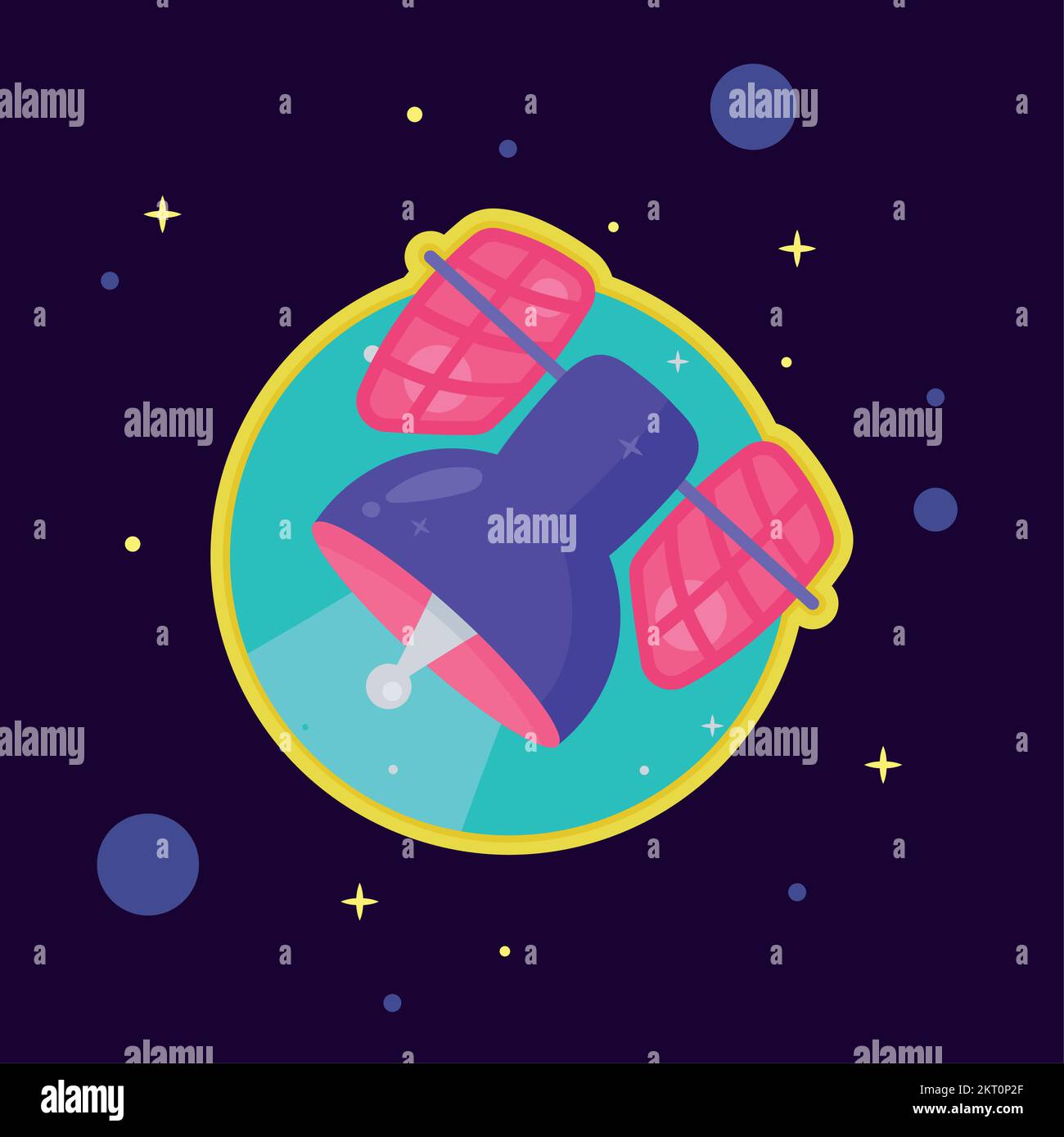 space outer satellite orbiting icon Stock Vector Image & Art - Alamy