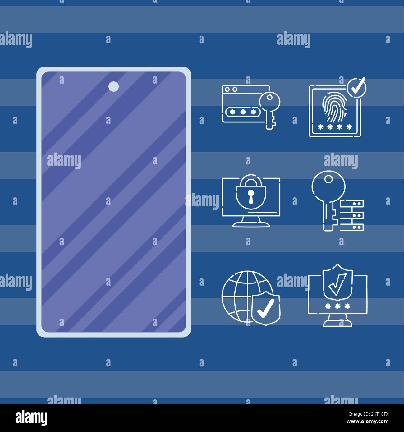 cyber security icons and smartphone icons Stock Vector Image & Art - Alamy
