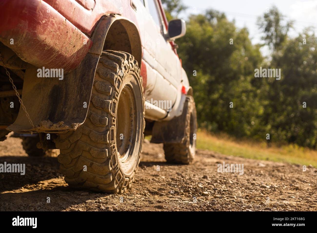 The big dirty SUV wheel. The big dirty car's wheel Stock Photo - Alamy