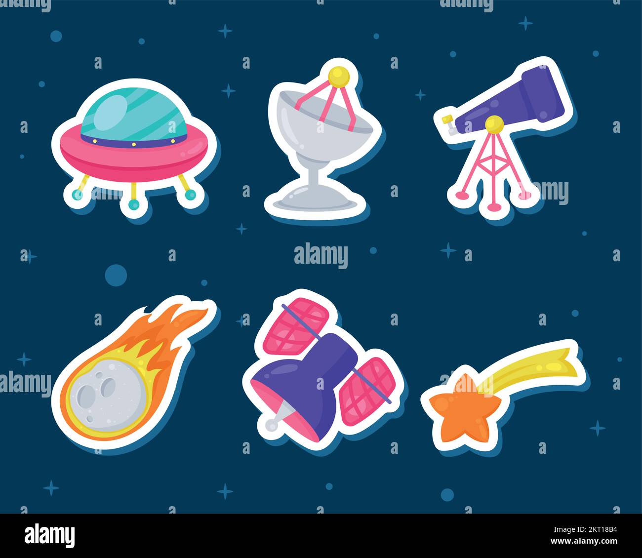 six space outer set icons Stock Vector Image & Art - Alamy