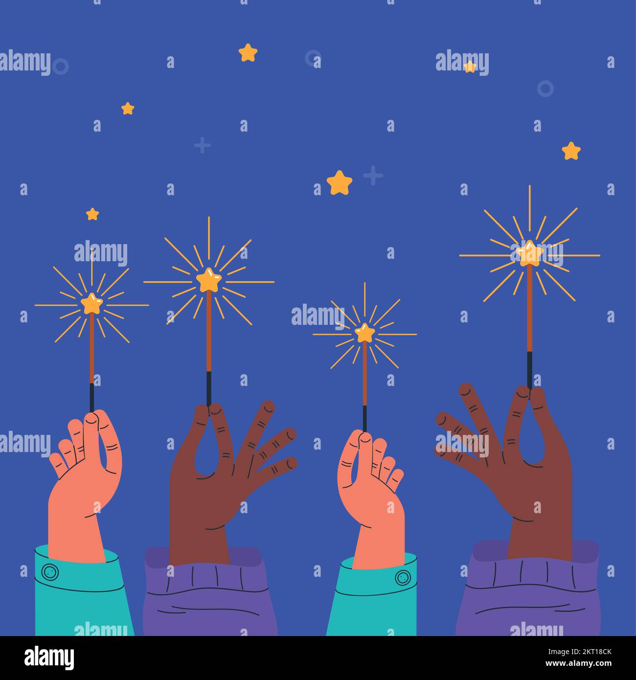 hands with fireworks celebrating icon Stock Vector Image & Art - Alamy