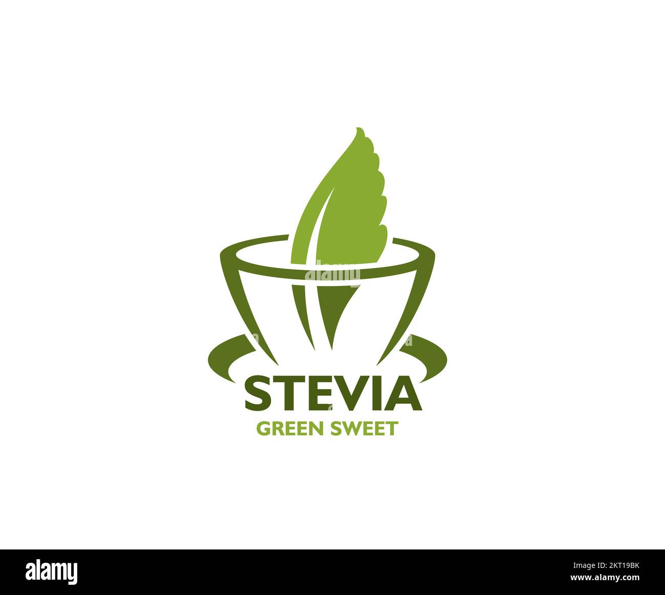 Stevia icon. Stevia product minimalistic emblem, organic food simple vector sign or emblem ...