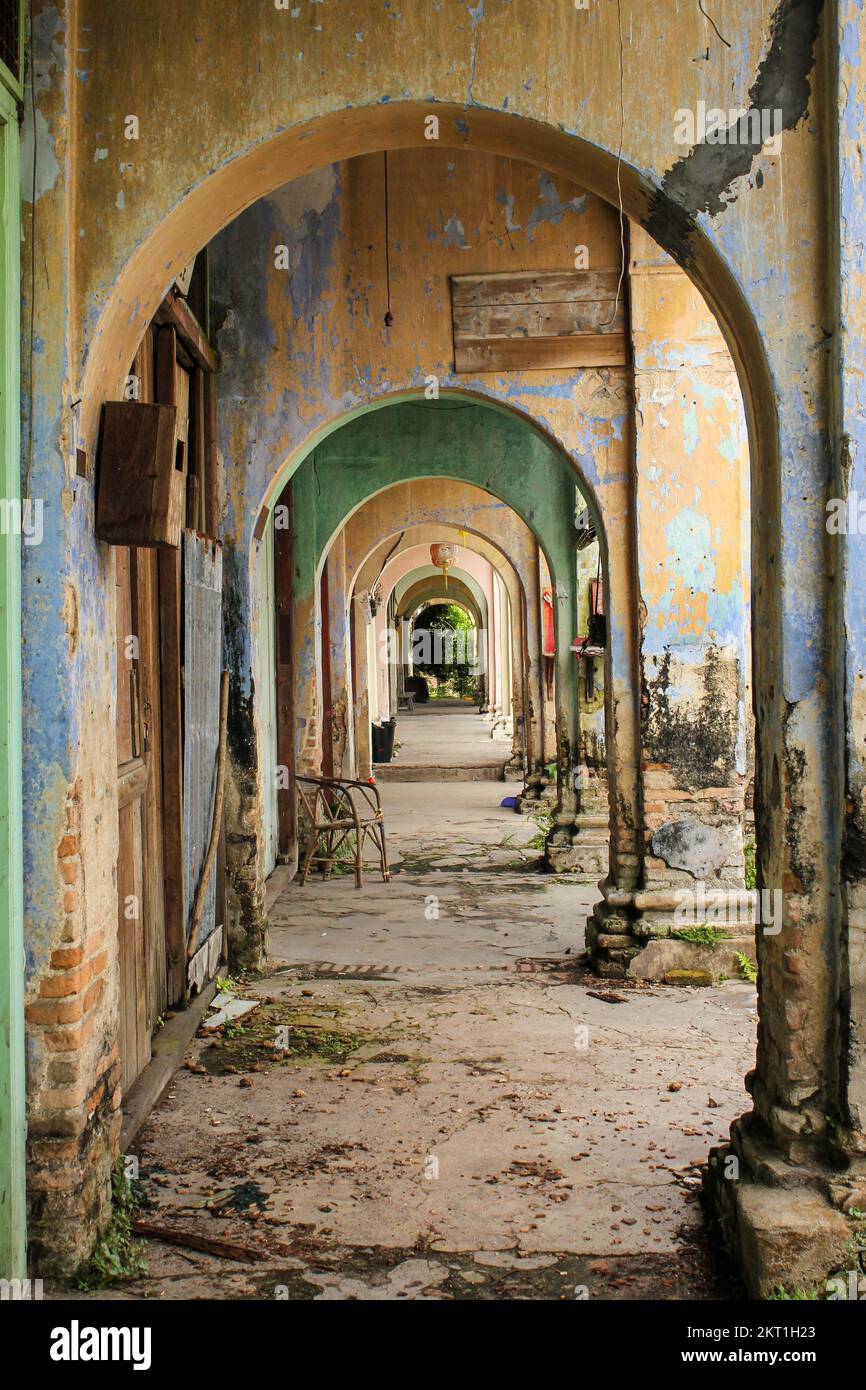 Ipoh, Perak, Malaysia - November 2012: Ruins of a vintage arcade ...