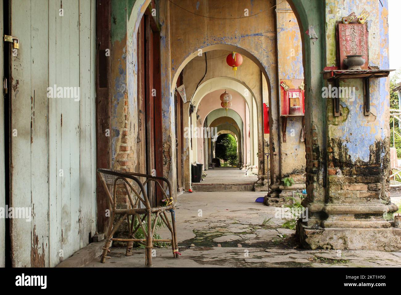 Ipoh, Perak, Malaysia - November 2012: Ruins of a vintage arcade ...