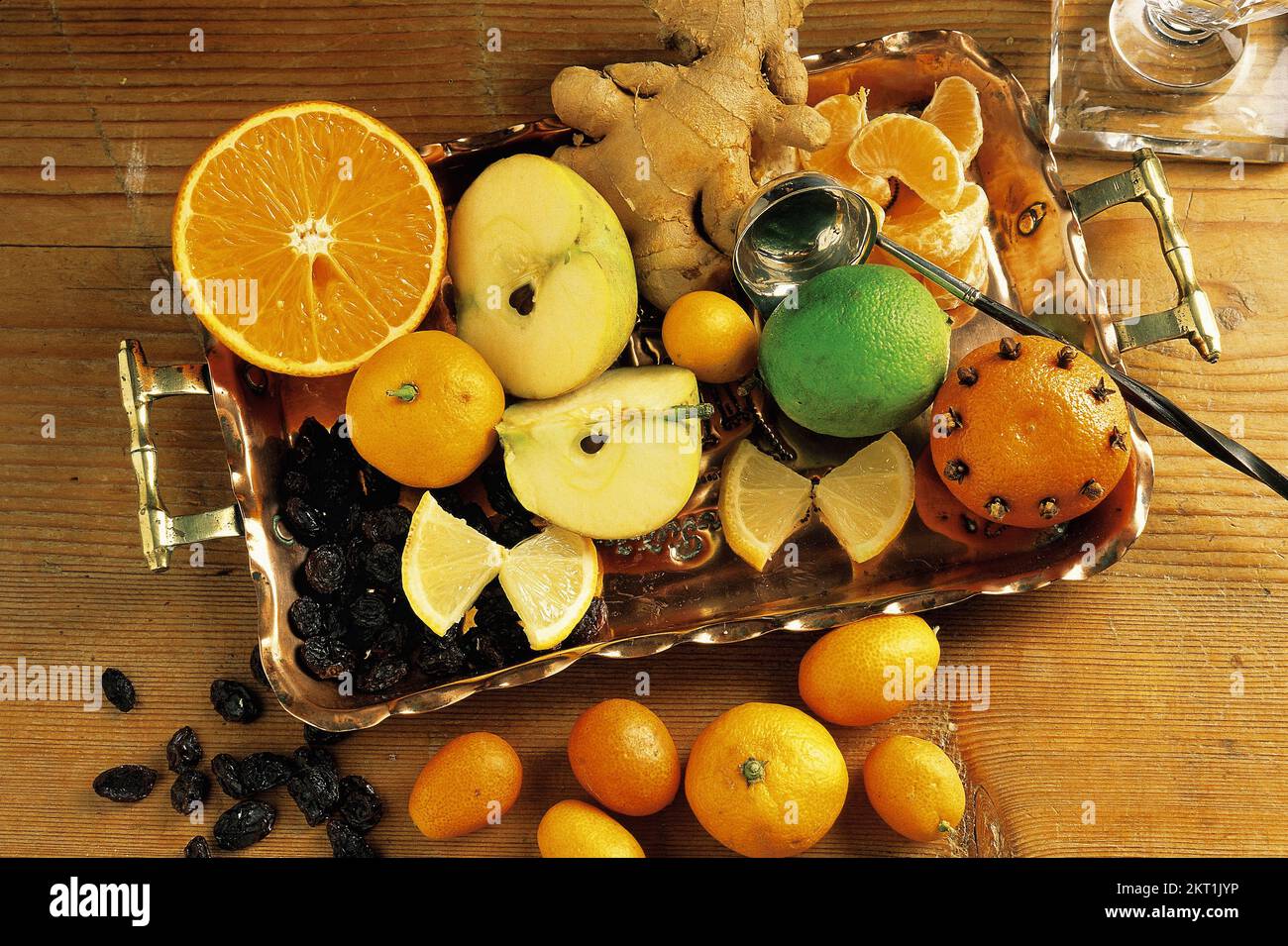 A selection of fruits in a tray Stock Photo - Alamy