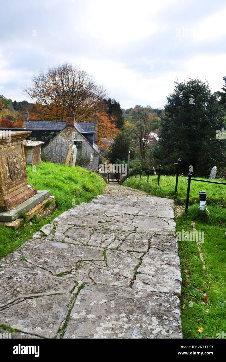 The churchyard at Netherbury parish church, Dorset, UK - John Gollop ...