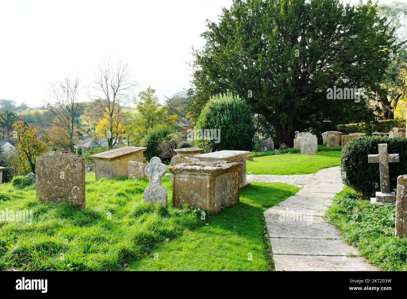 The churchyard at Netherbury parish church, Dorset, UK - John Gollop ...