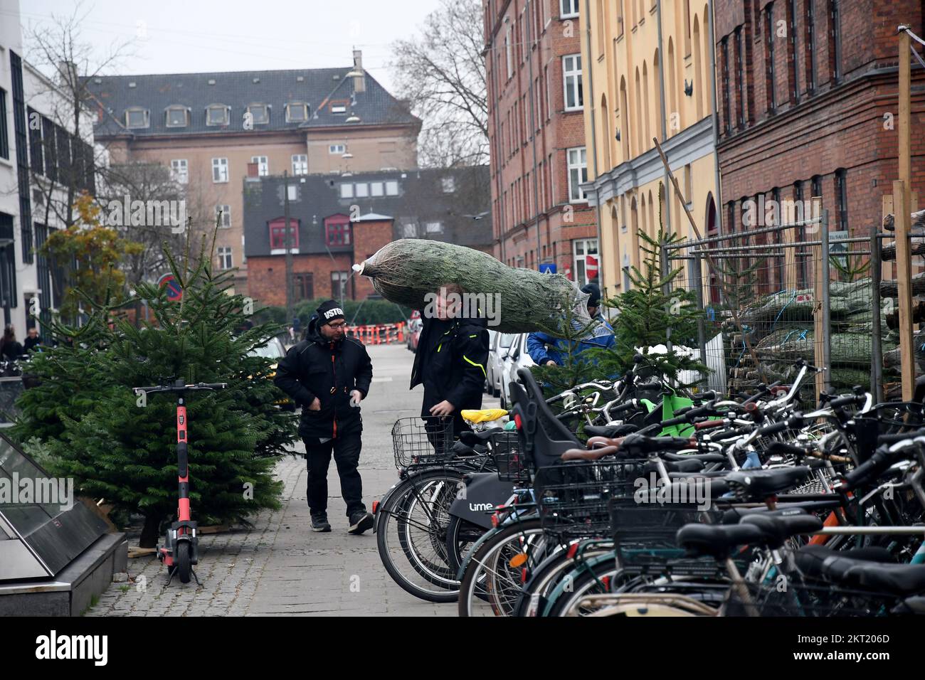 Copenhagen/Denmark/29 November 2022/People christmas shoppeers coupple ...
