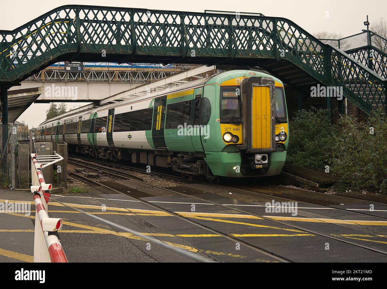 Train leaving the station Stock Photo - Alamy