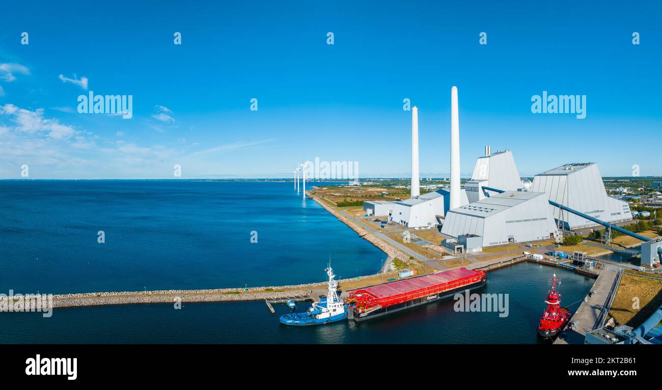 Aerial view of the most beautiful and eco friendly power plants in the ...