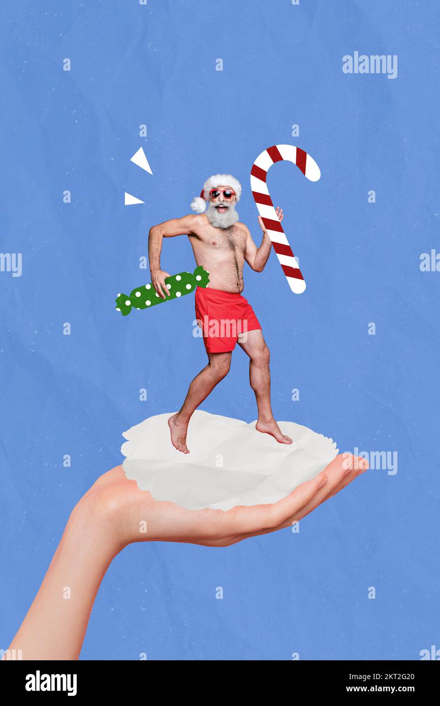 Creative photo 3d collage artwork postcard poster picture of funky ...