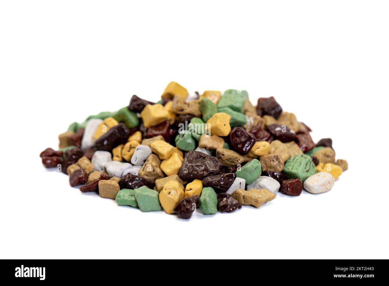 Pebble Chocolate. Stone shaped milk chocolates isolated on white ...
