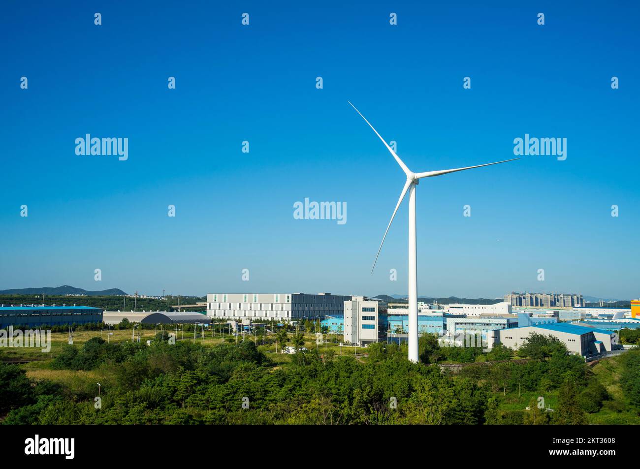 The Landscape and Wind Power Plant of Incheon and Seo-gu, Korea Stock ...