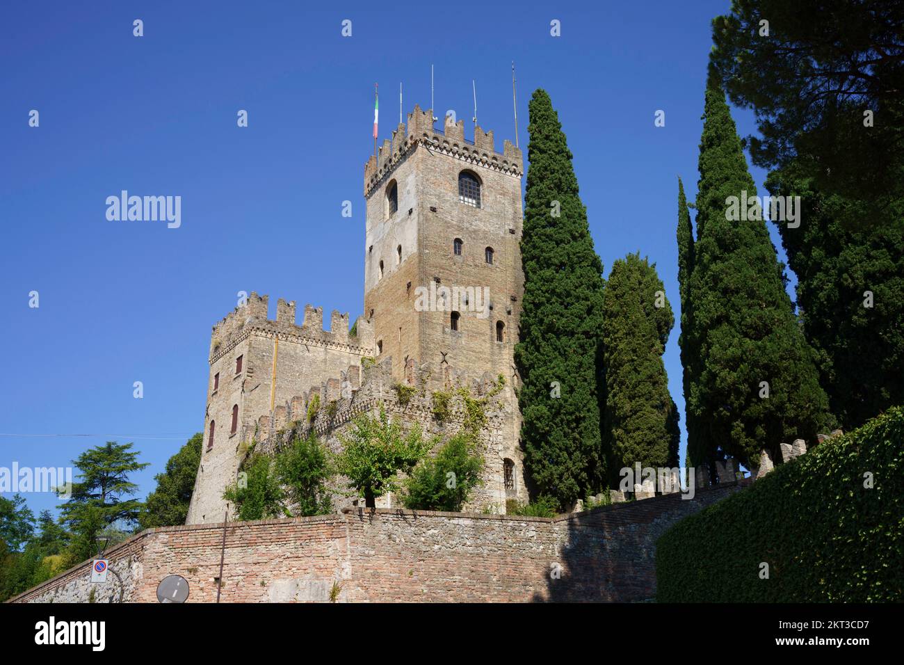 Exterior of historic castle at Conegliano, Treviso province, Veneto ...