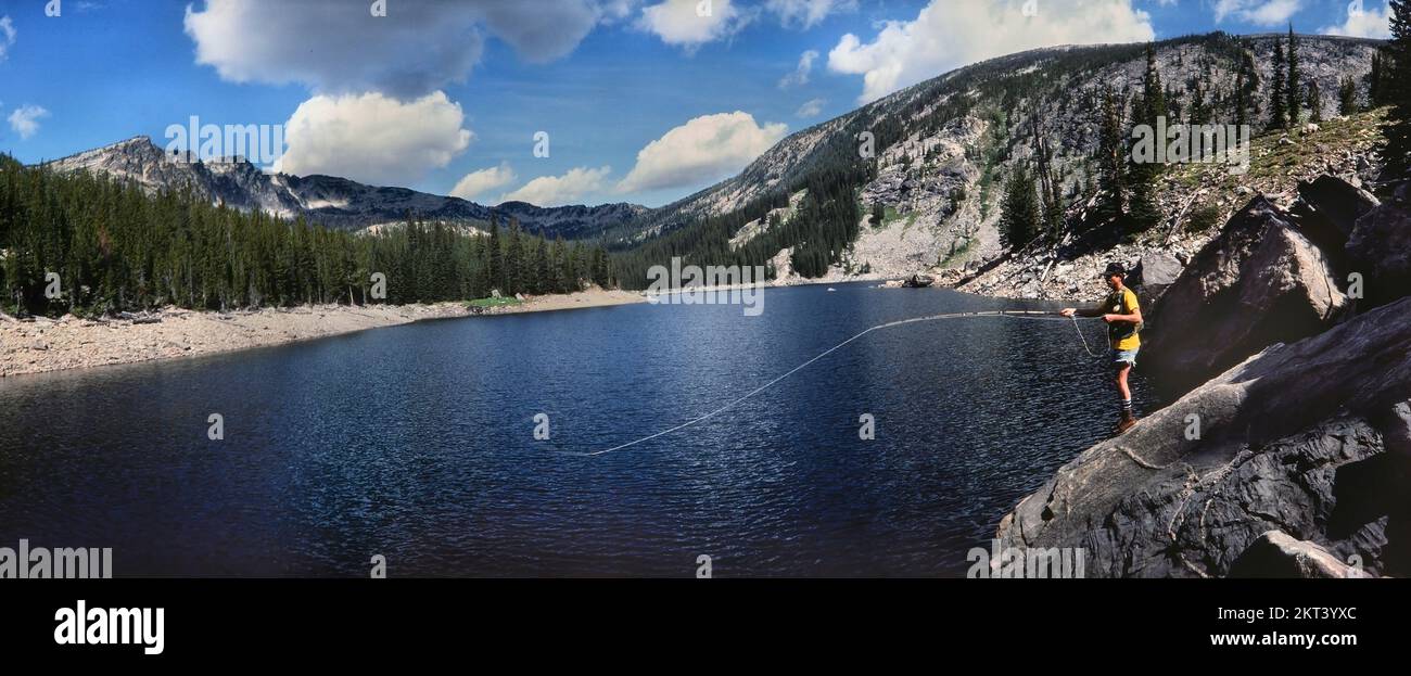 Fly fishing in the backcountry of the Bitterroot Mountains at Nelson ...