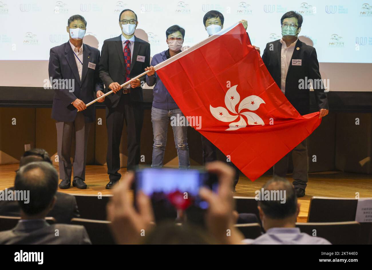 (L-R) Ronnie Wong Man-chiu, Honorary Secretary General of the Sports ...