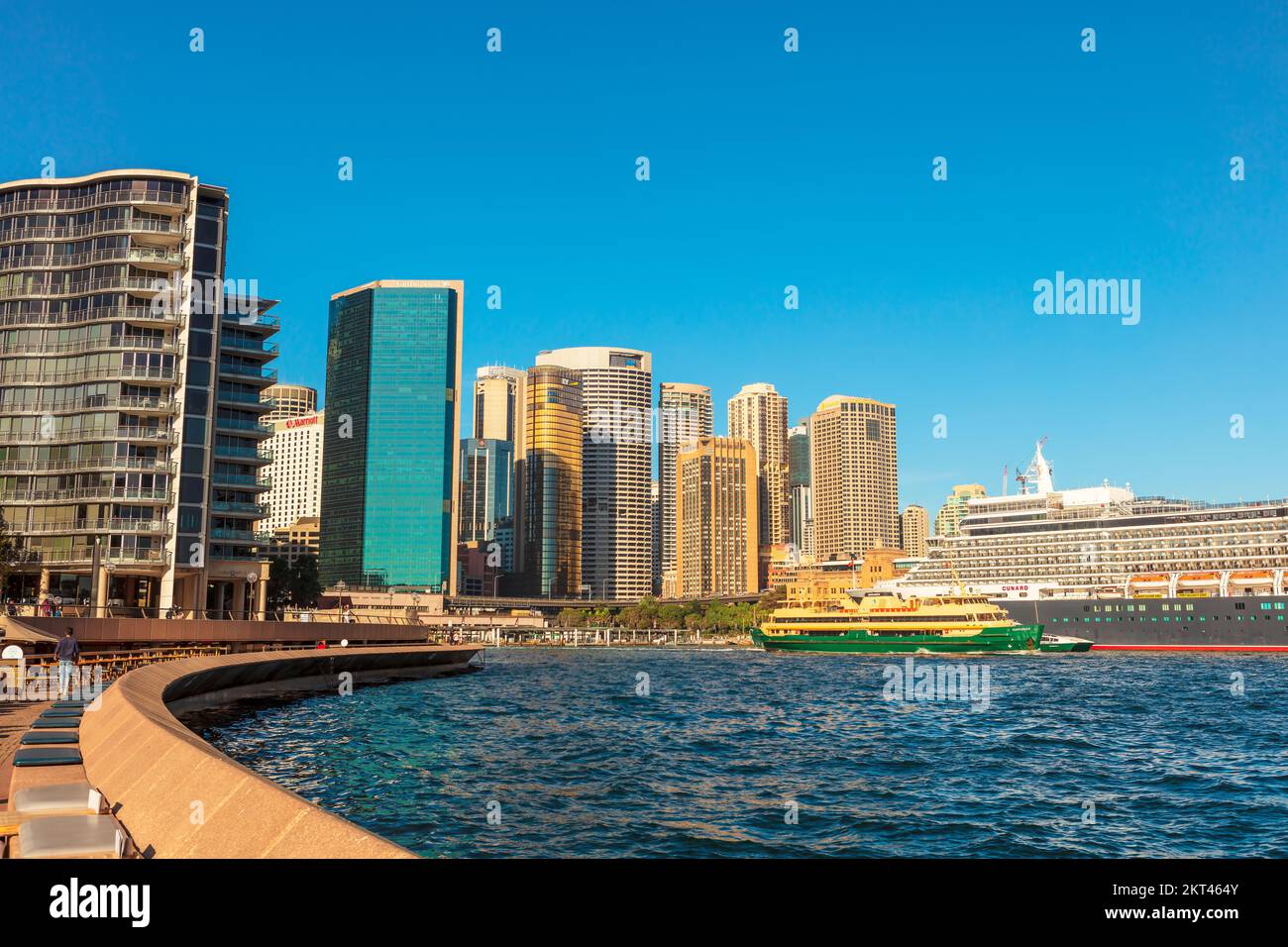 Circular Quay harbour with it's railway station and modern buildings of ...