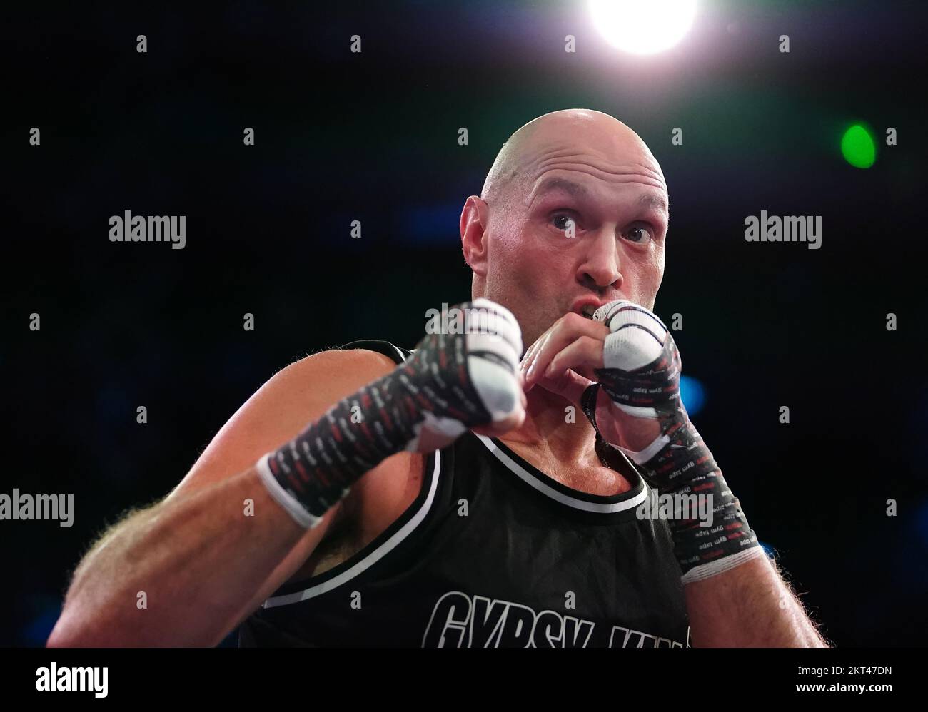 Tyson Fury during a media work out at BT Studios, Queen Elizabeth ...