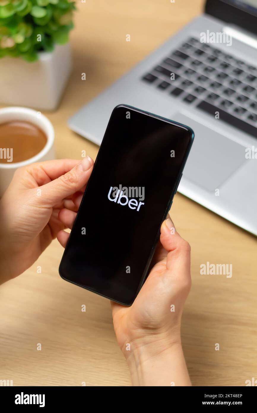 Uber logo car hi-res stock photography and images - Alamy