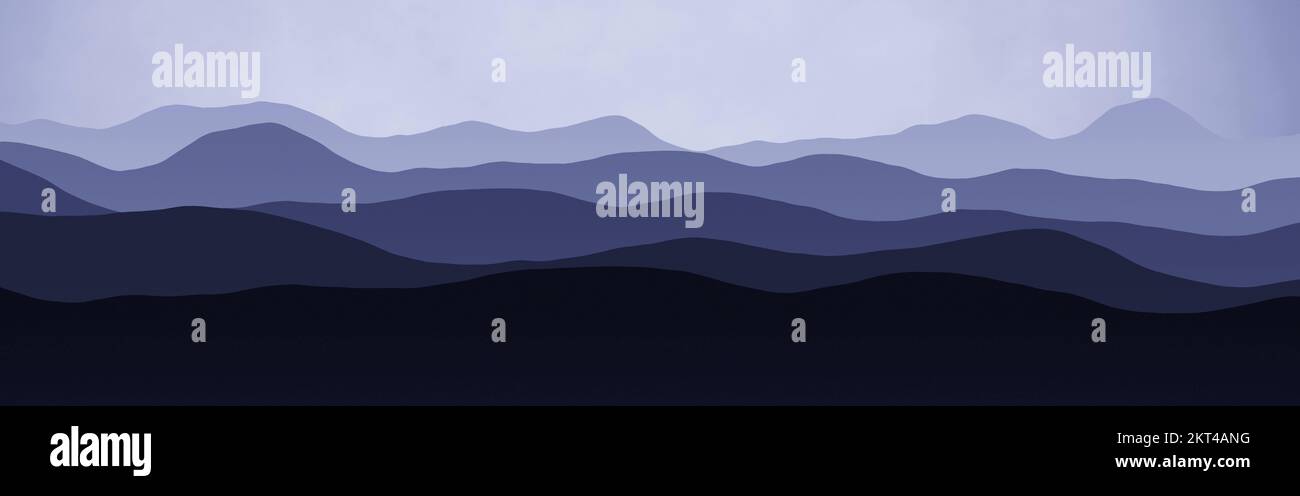 design blue peaks wild landscape - panorama computer graphics backdrop ...