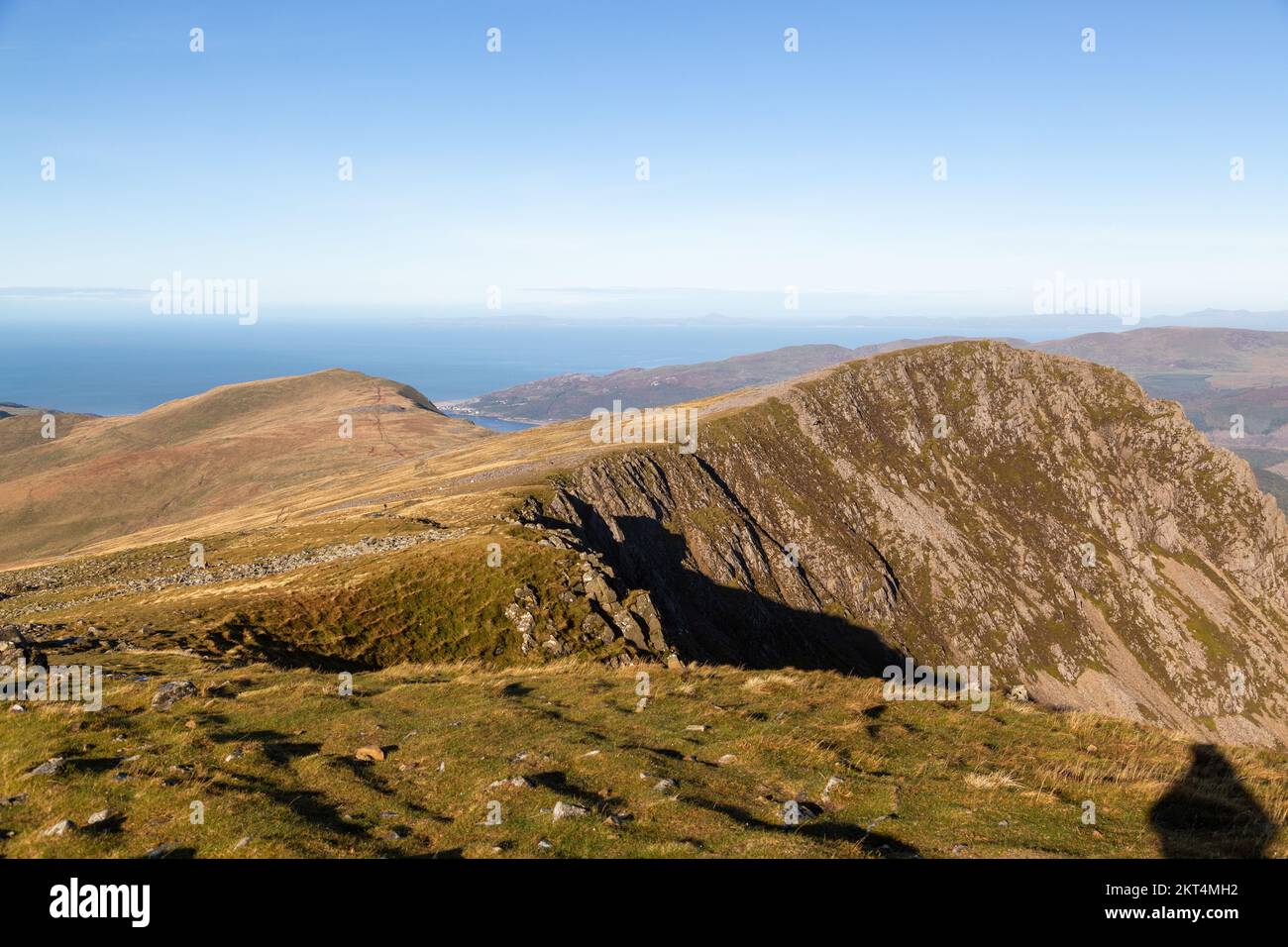 Near the summit of Cadair Idris or Cader Idris looking towards Cyfrwy ...