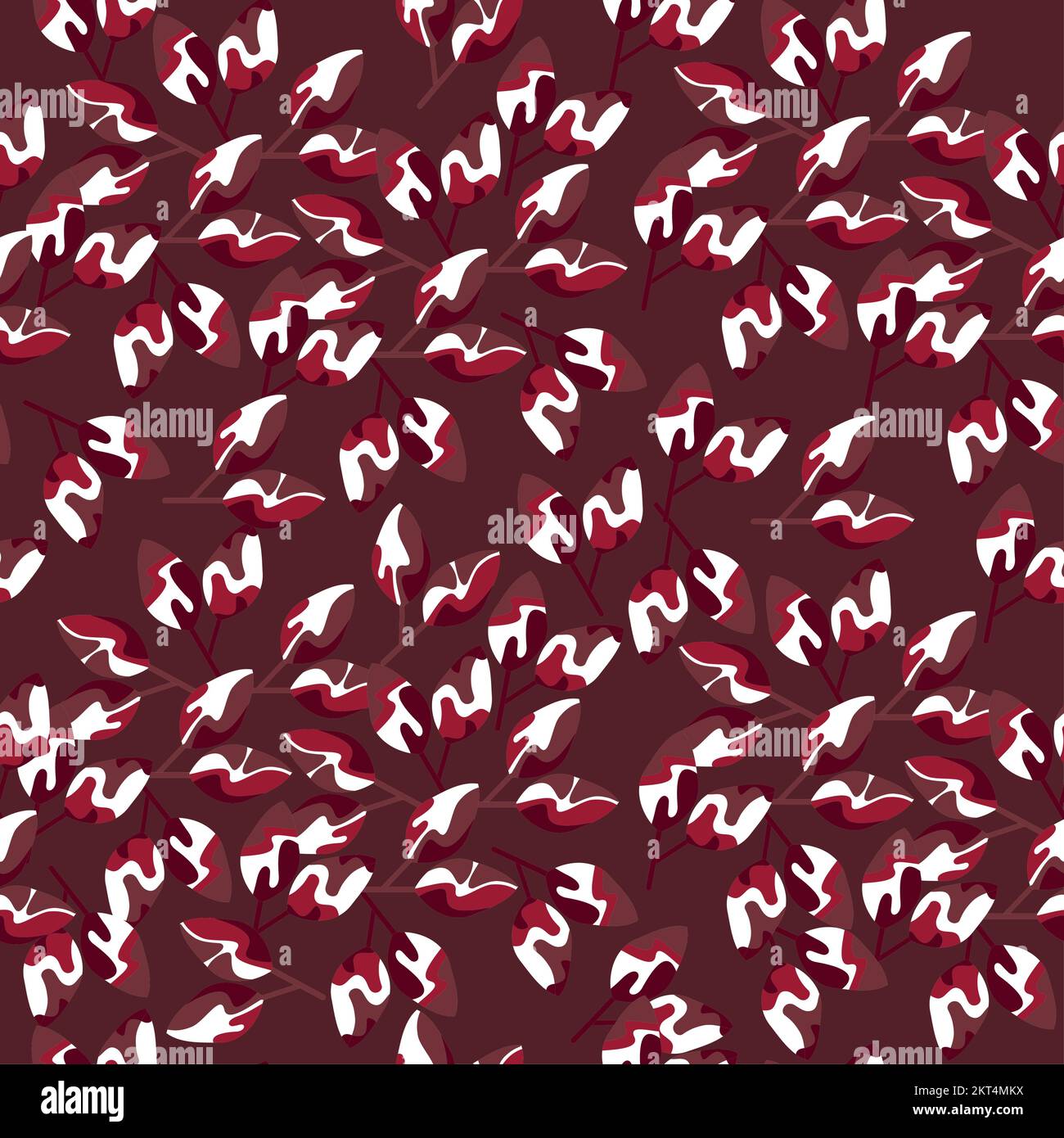 Modern Floral Vector Seamless Pattern Background Isolated Digital