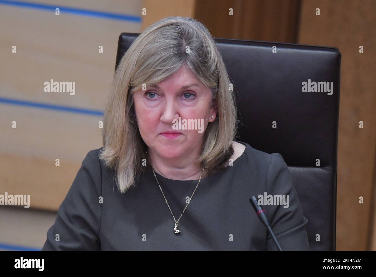Edinburgh Scotland, UK 29 November 2022. Alison Johnstone at the ...