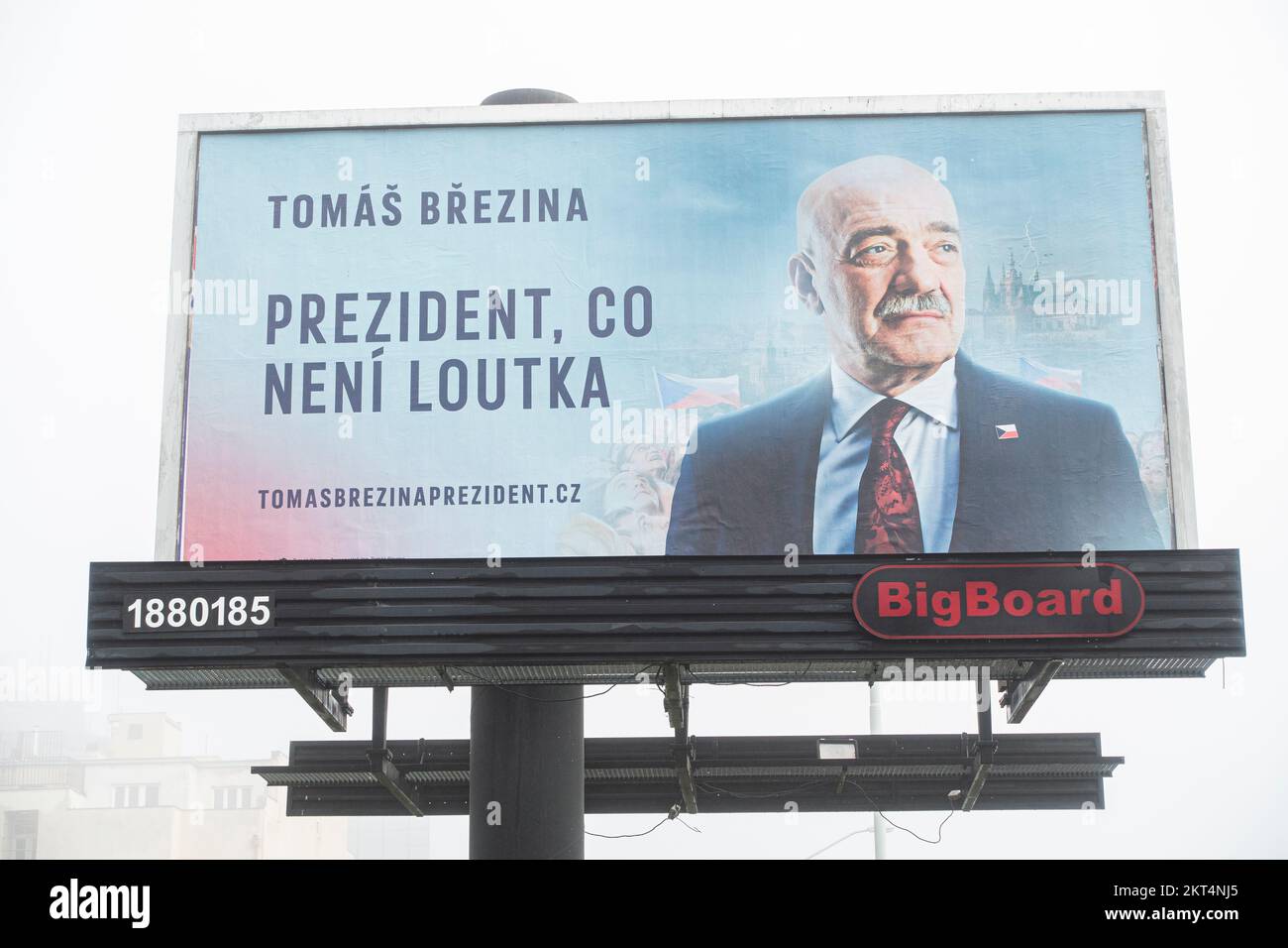 Big board (billboard) of Tomas Brezina before the presidential ...
