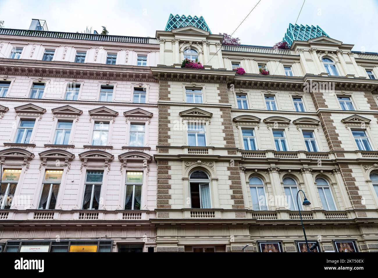 Vienna, Austria - October 14, 2022: Facade of an old classic building ...