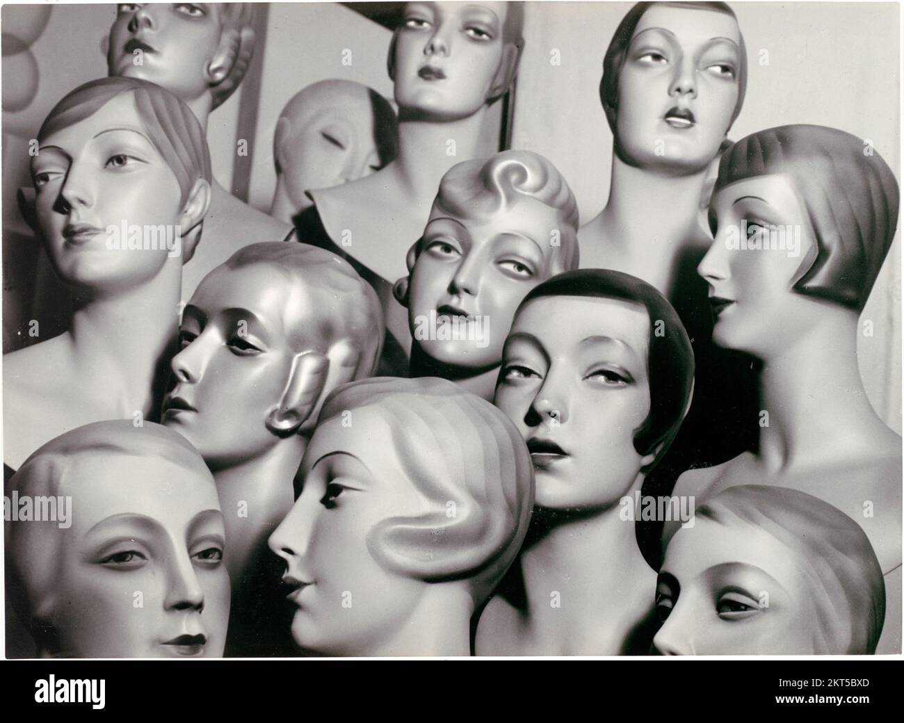 Dr. Peter Weller photograph - Arrangement of 12 Female Mannequin Heads ...
