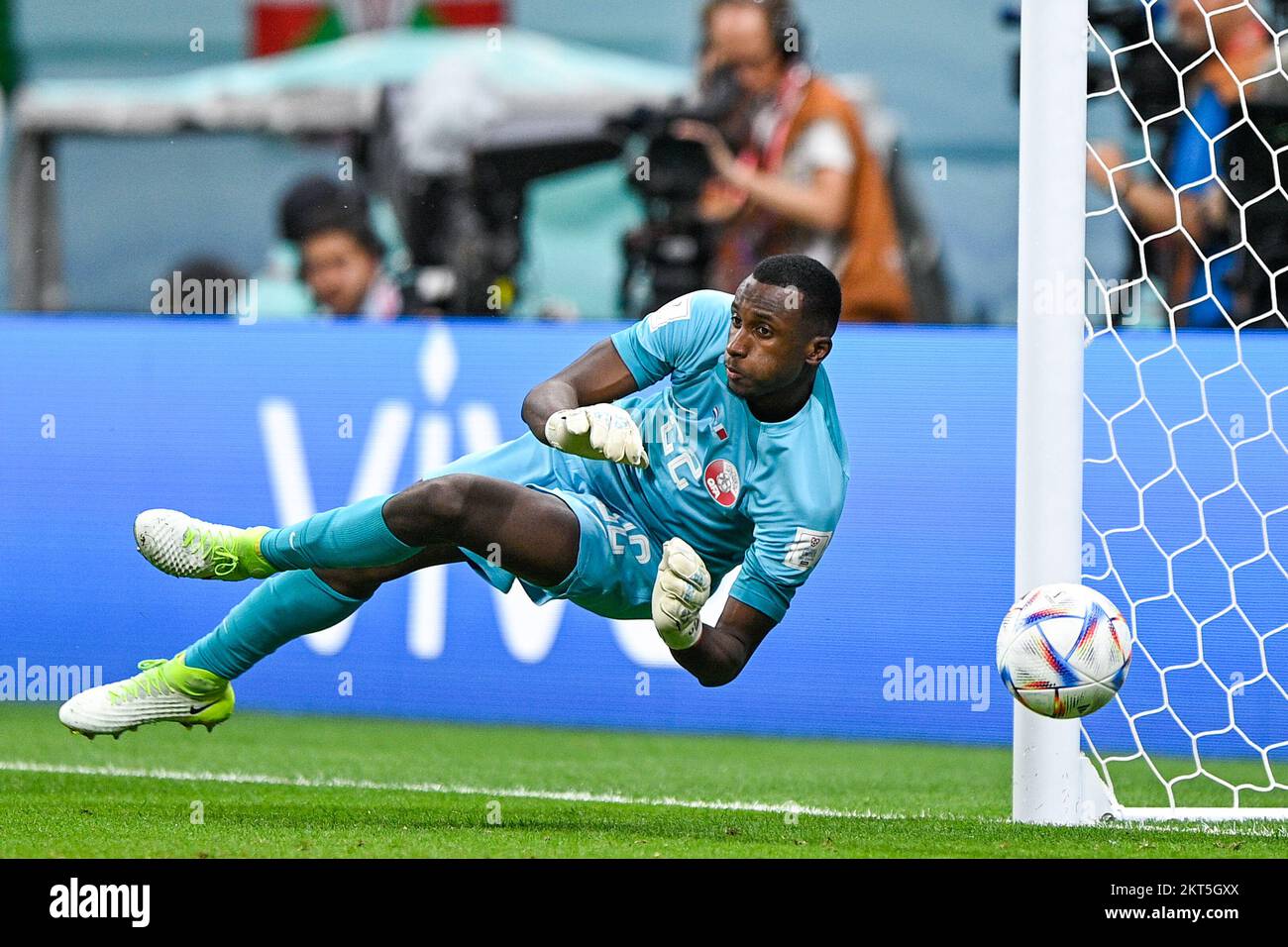 AL KHOR, QATAR - NOVEMBER 29: Meshaal Barsham of Qatar during the Group ...