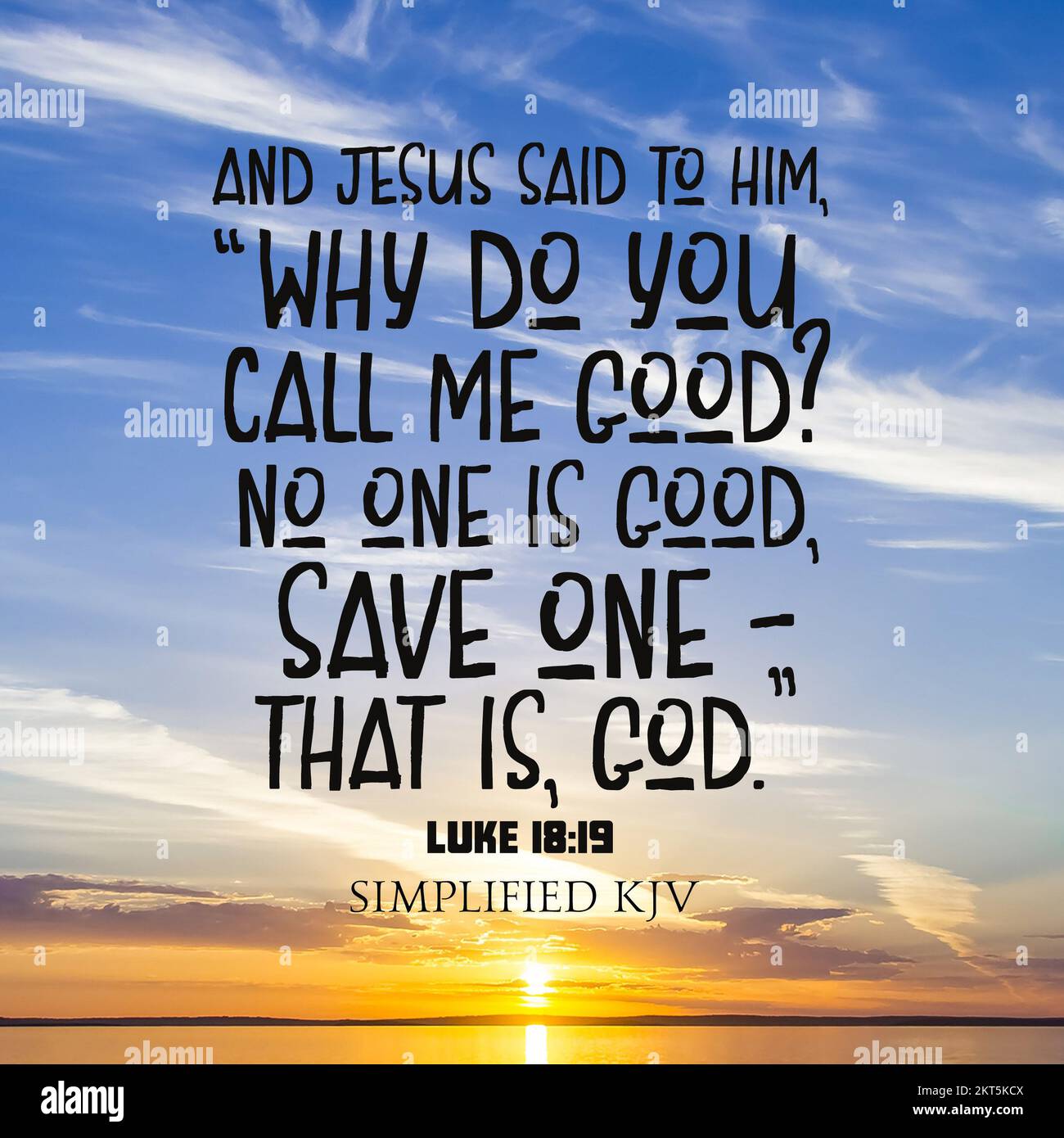 A pictorial verse about God's goodness Stock Photo - Alamy