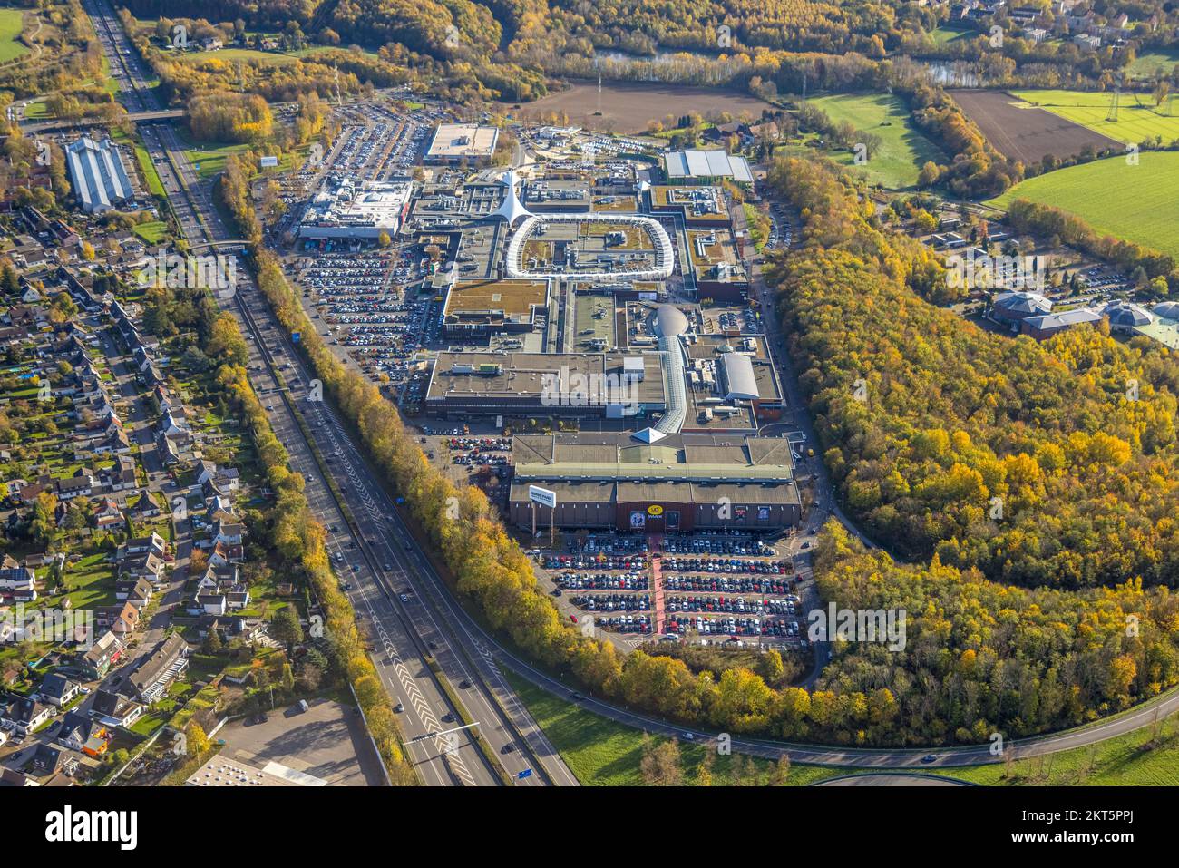 Aerial view, Ruhr Park shopping center, Harpen, Bochum, Ruhr area, North Rhine-Westphalia ...
