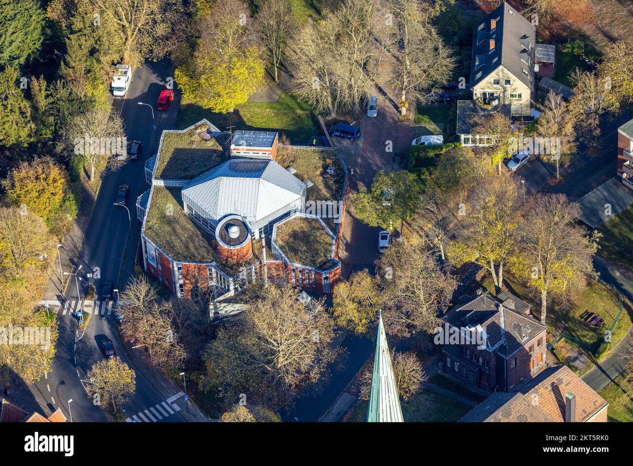 Aerial view, Erich-Brühmann-Haus, Werne, Bochum, Ruhr area, North Rhine ...