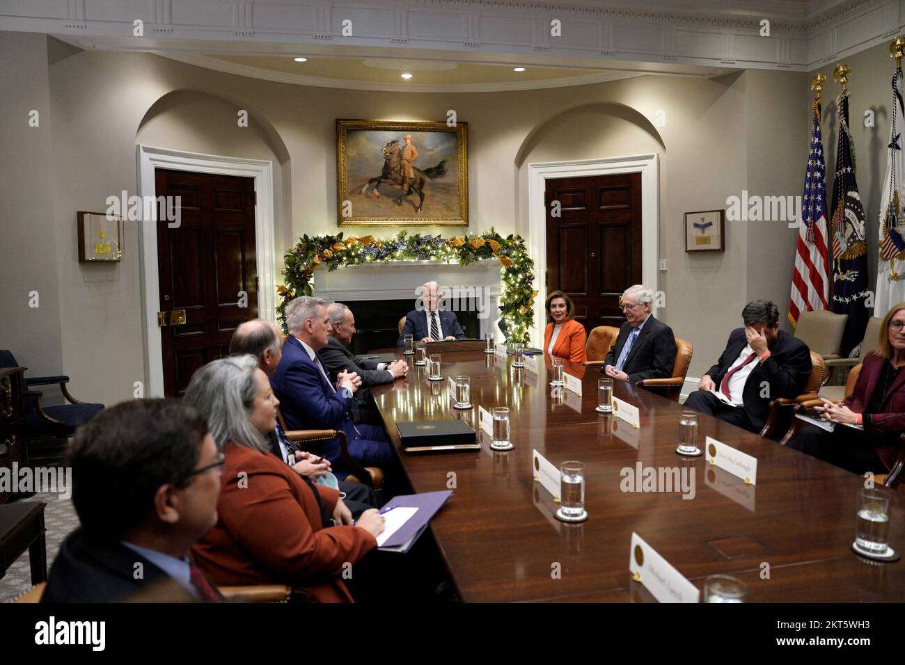 U.S. President Joe Biden meets with Congressional leaders in the ...