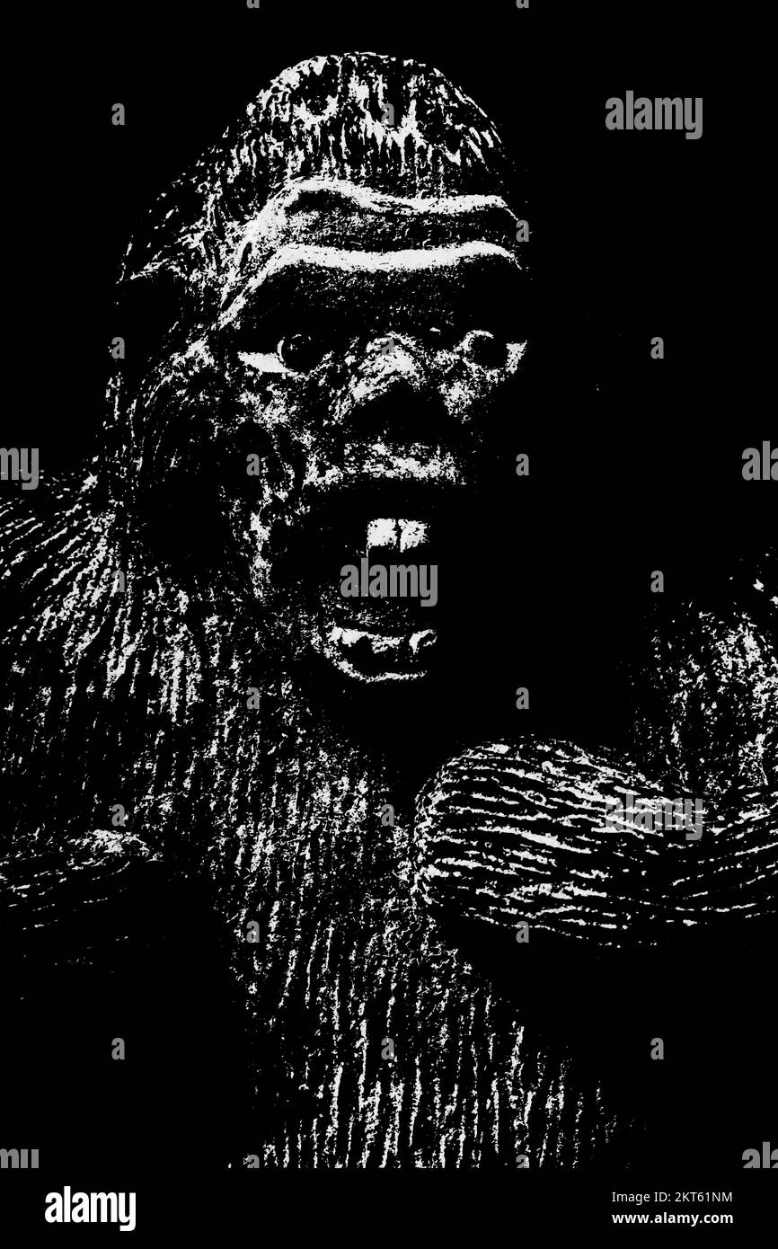 Chest beating gorilla hi-res stock photography and images - Alamy