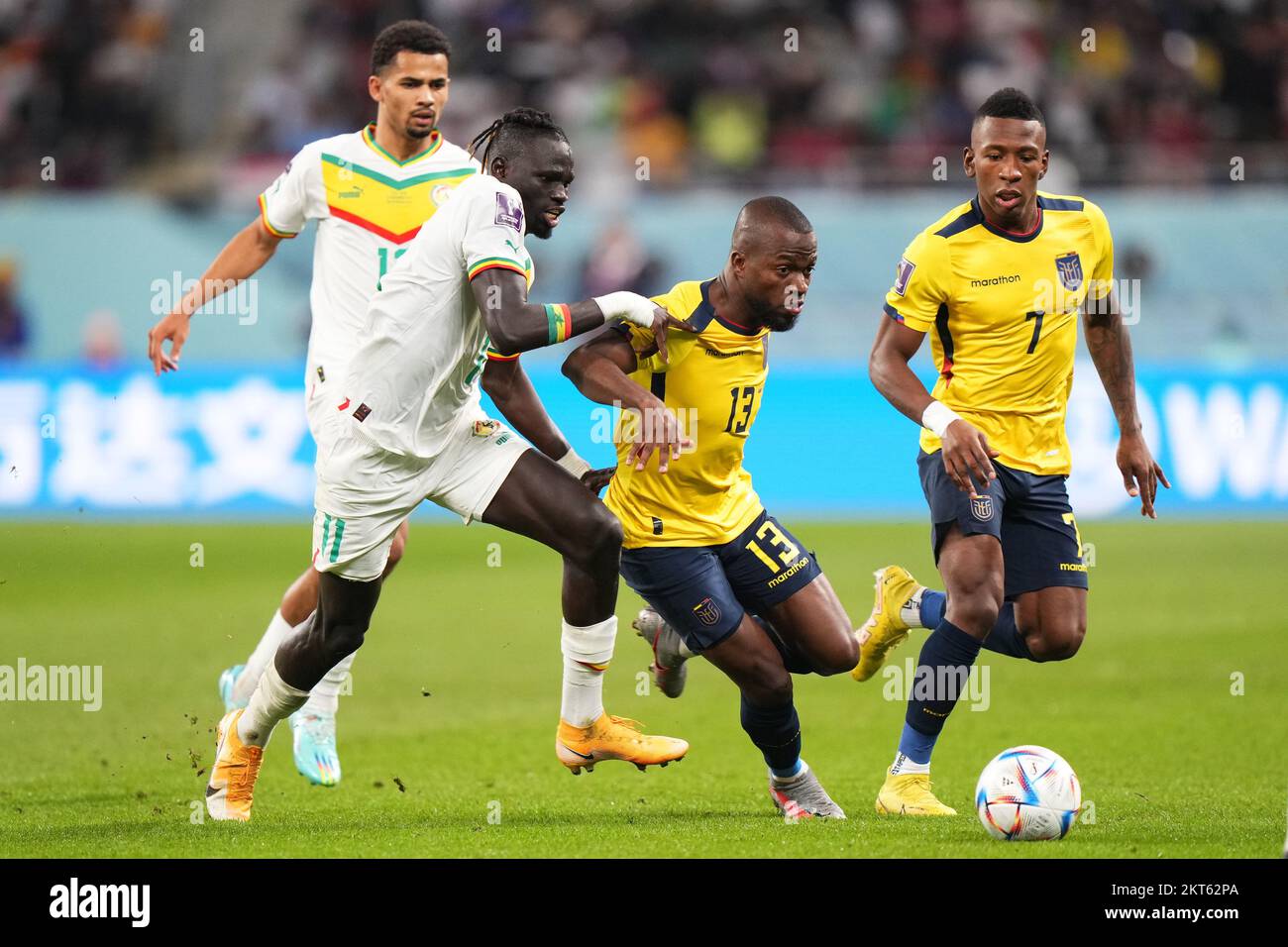Pathe Ciss of Senegal and Enner Valencia of Ecuador during the FIFA ...